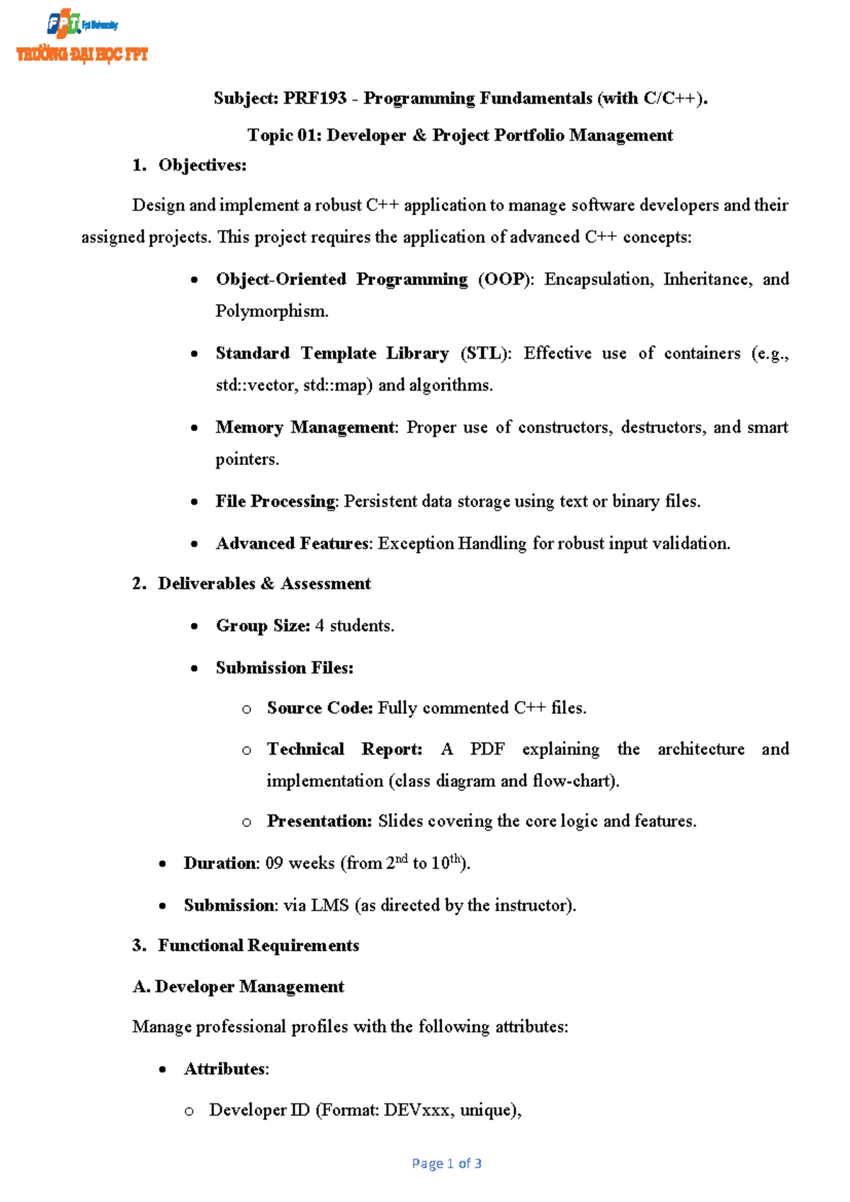 Project Assignment Final Report for PRF193 SP26: Developer Portfolio ...