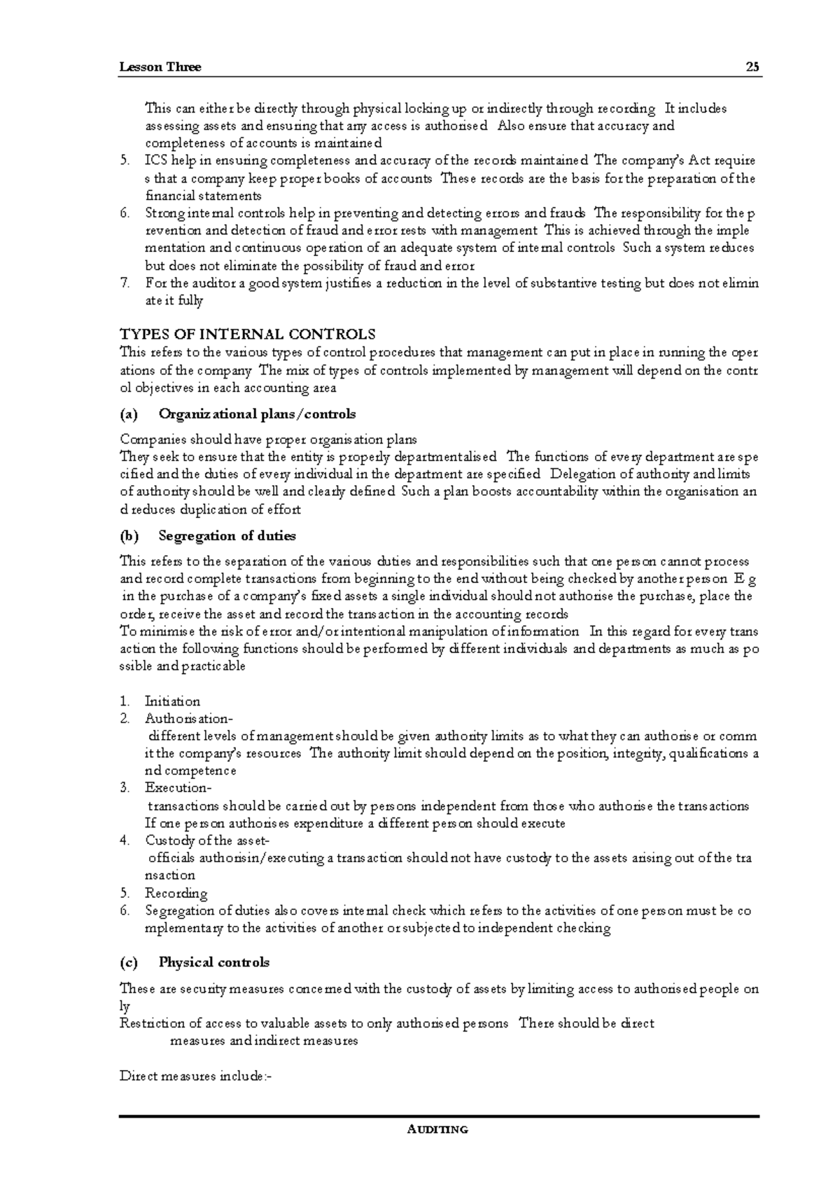 Auditing Study PACK by Harold(Final) (1)-11 - Lesson AUDITING. 25 - Studocu
