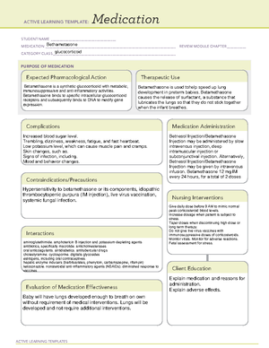 Prednisone Medication - ACTIVE LEARNING TEMPLATES Medication STUDENT ...
