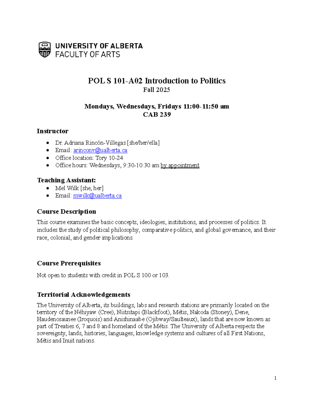 2025 Fall POL S 101 Lecture: Introduction to Politics Overview - Studocu