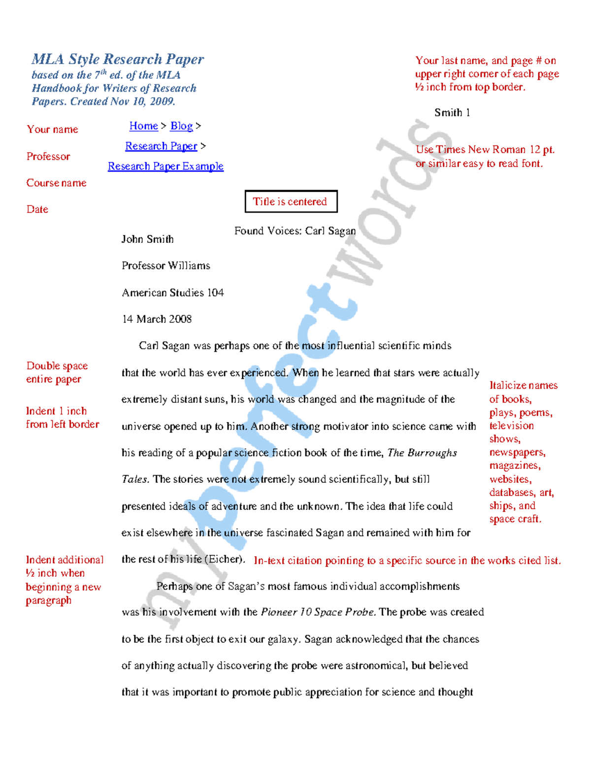 MLA Style Research Paper Guidelines for American Studies 104 - Studocu