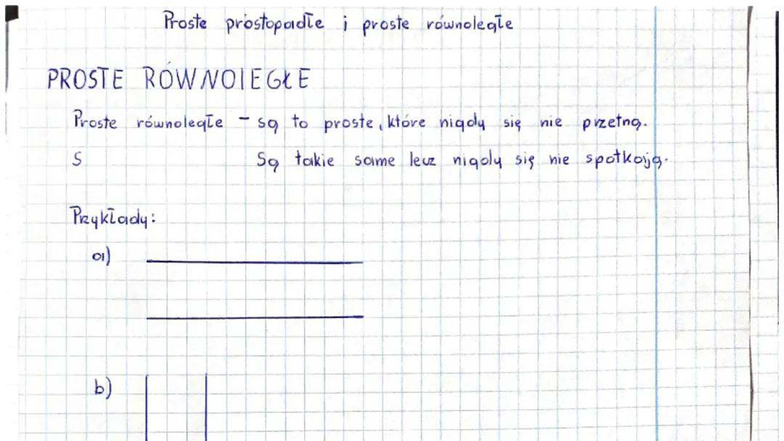 Proste Równoległe i Prostopadłe - Notatki z Geometrii - Studocu