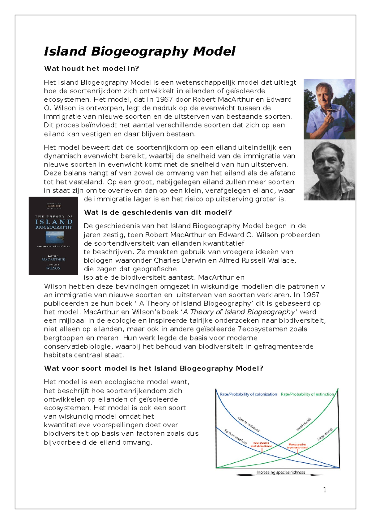 Island Biogeography Model: An Overview of Principles & Developments ...