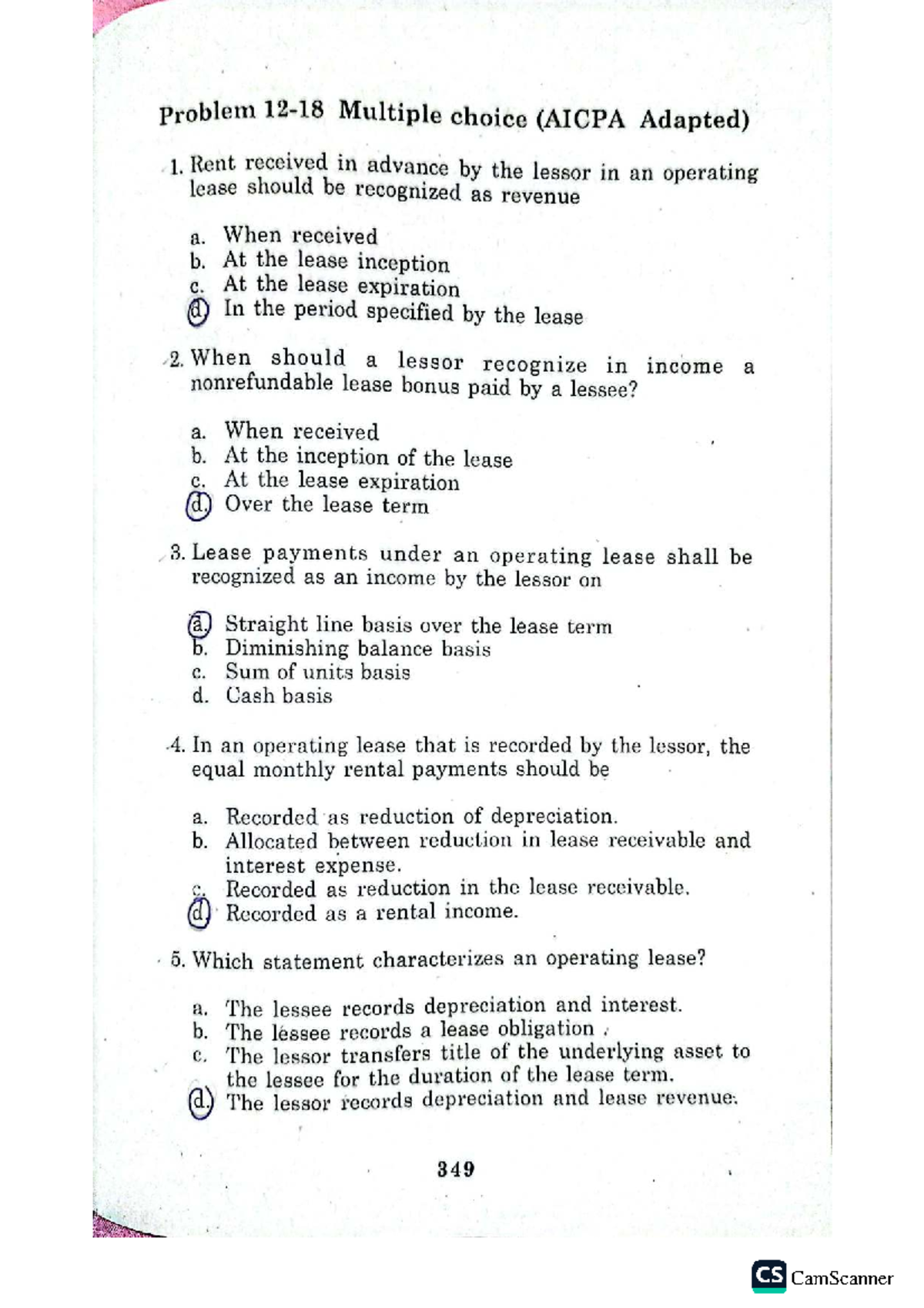 Intacc Theories: Multiple Choice Questions (CS 12-25) - Studocu