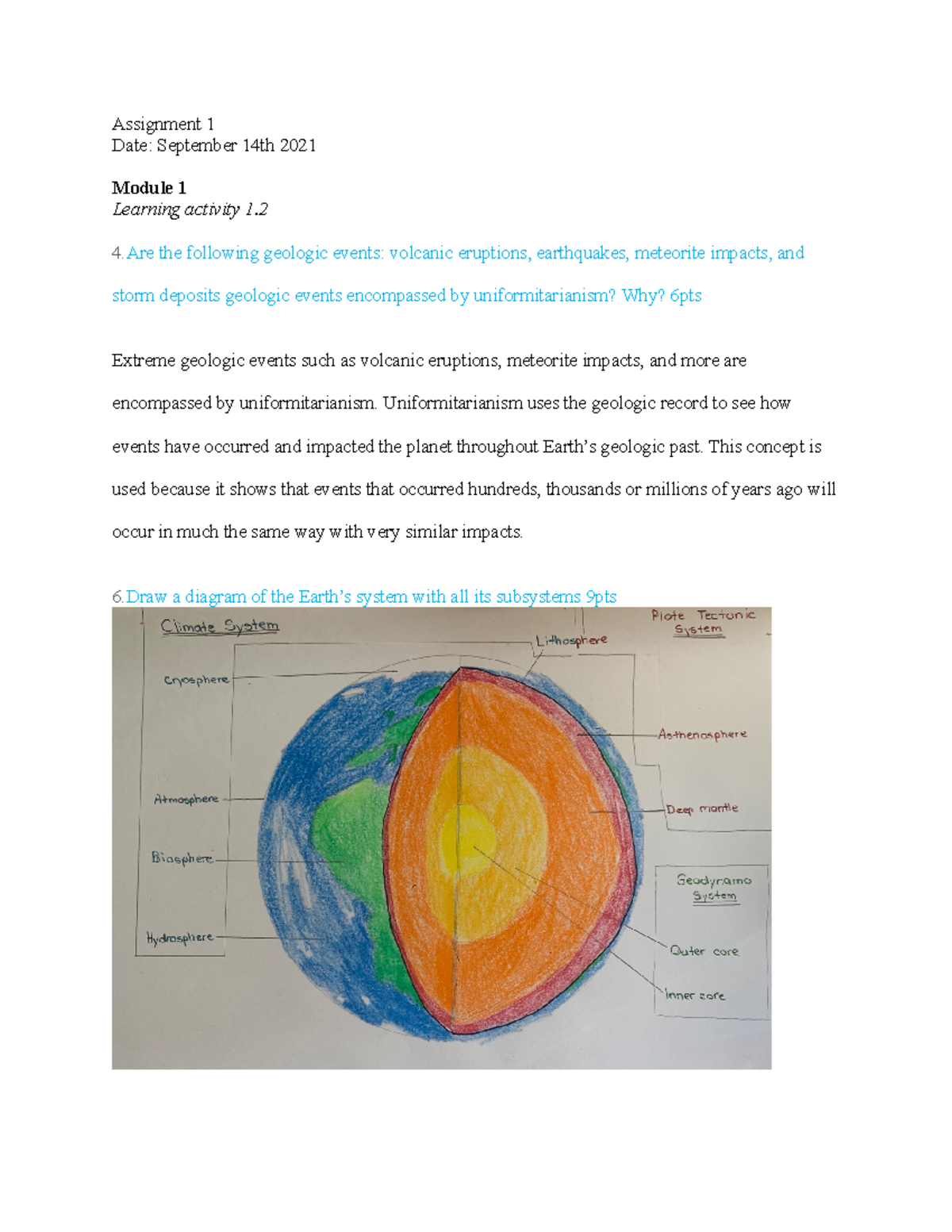 Module 1 Assignment 1: Understanding Geologic Events and Earth's System ...