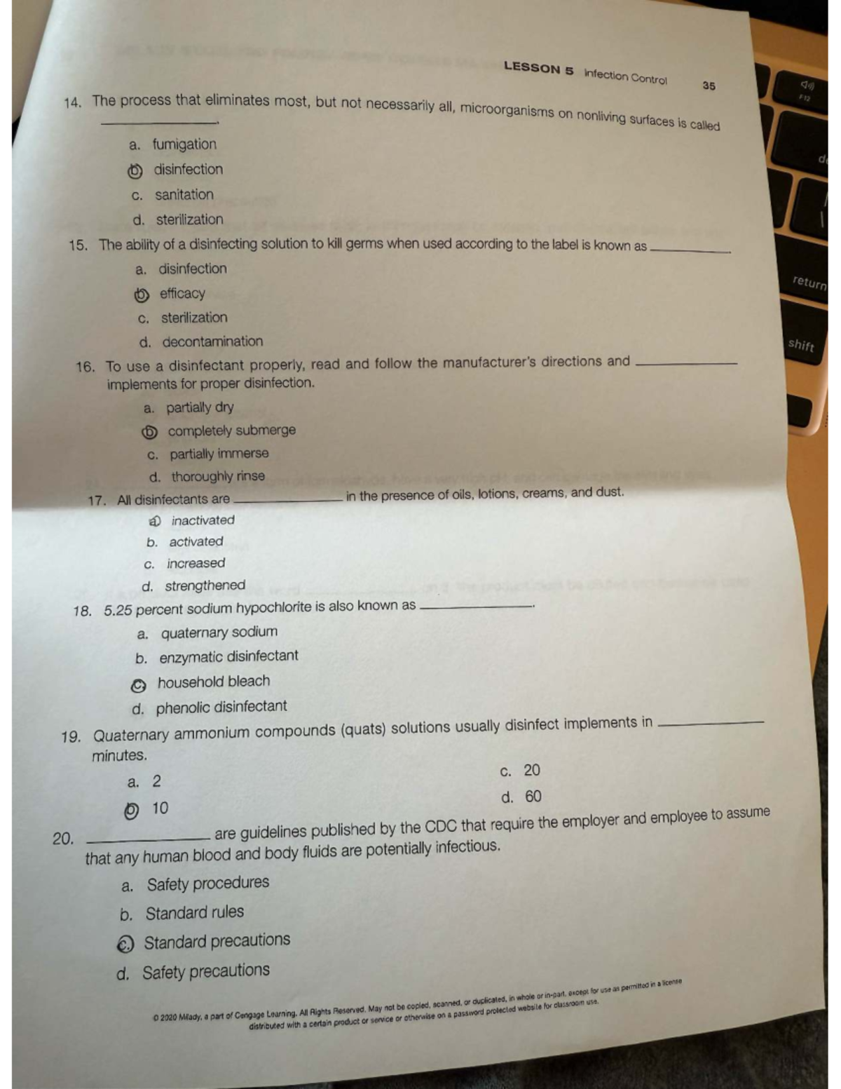 Midterm Study Guide: Infection Control (Course Code: XYZ123) - Studocu