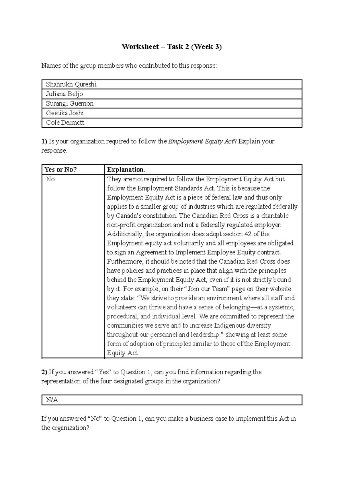 Worksheet – Task 2: Employment Equity Act Analysis (Week 3) - Studocu