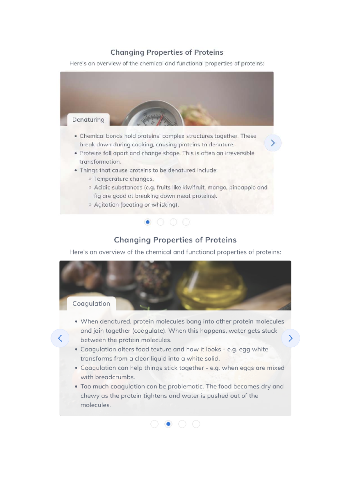 Food Tech Notes: Changing Properties of Proteins, Carbs, and Fats - Studocu
