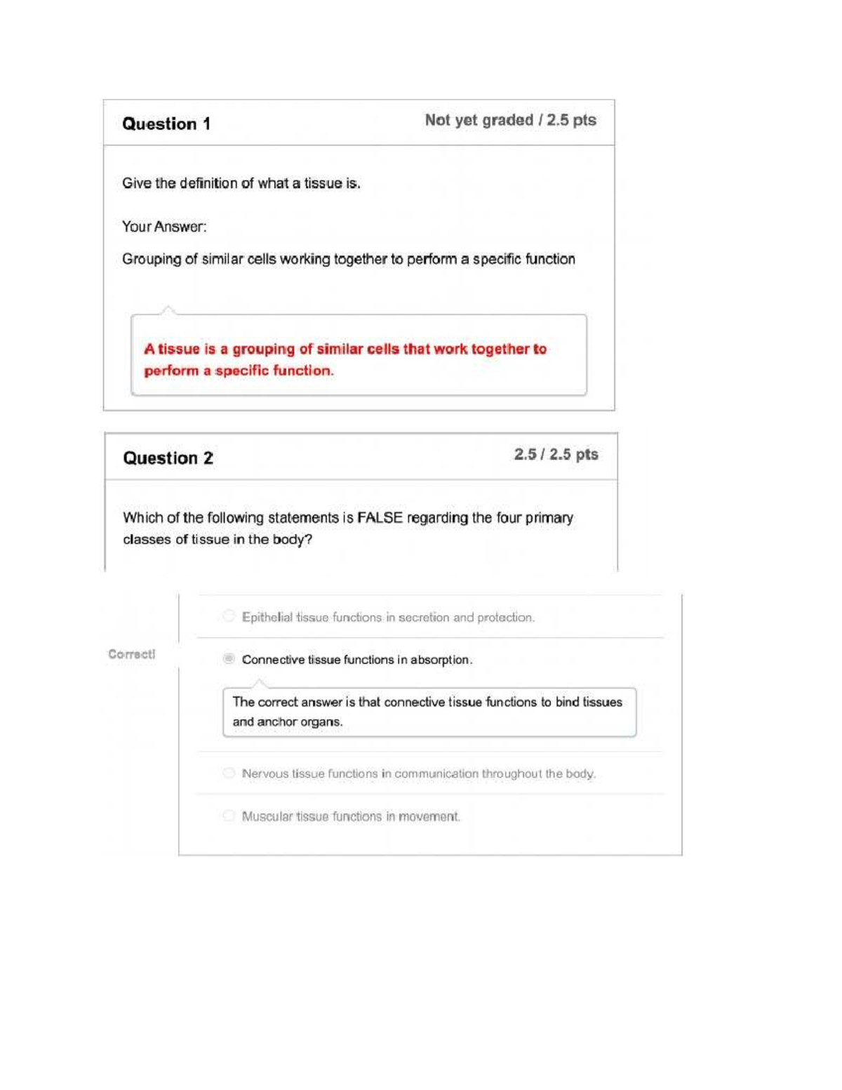 Lab 7 exam - Tissue types and their functions in the body - Studocu