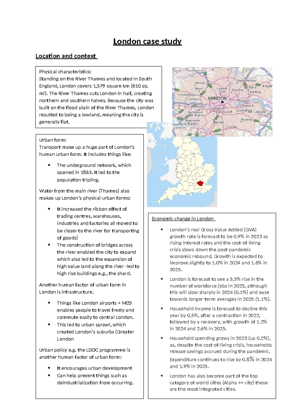 London Case Study - LONDON – urban challenges in a named developed ...