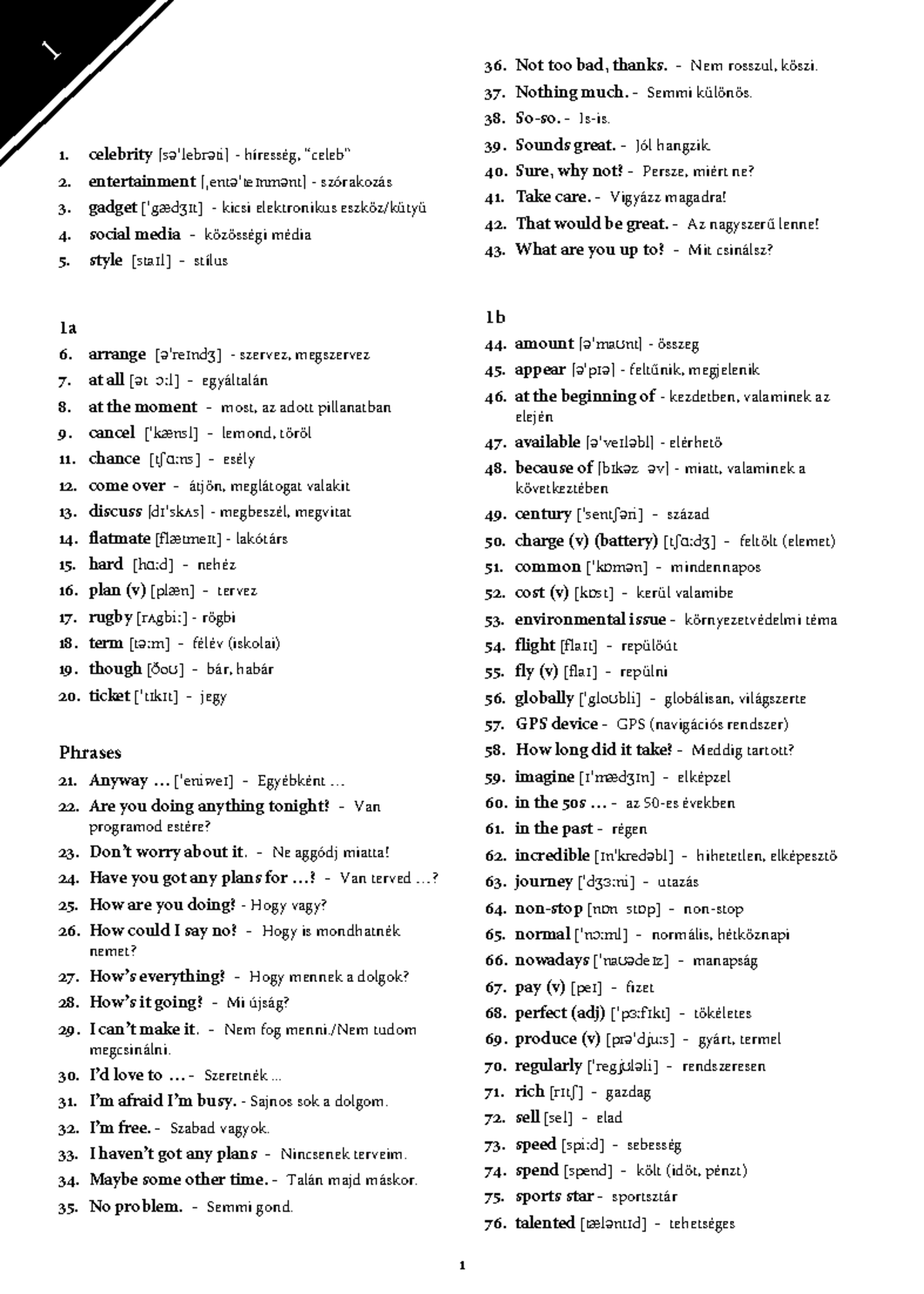 Pioneer Pre-Intermediate English-Hungarian Companion Notes - Studocu