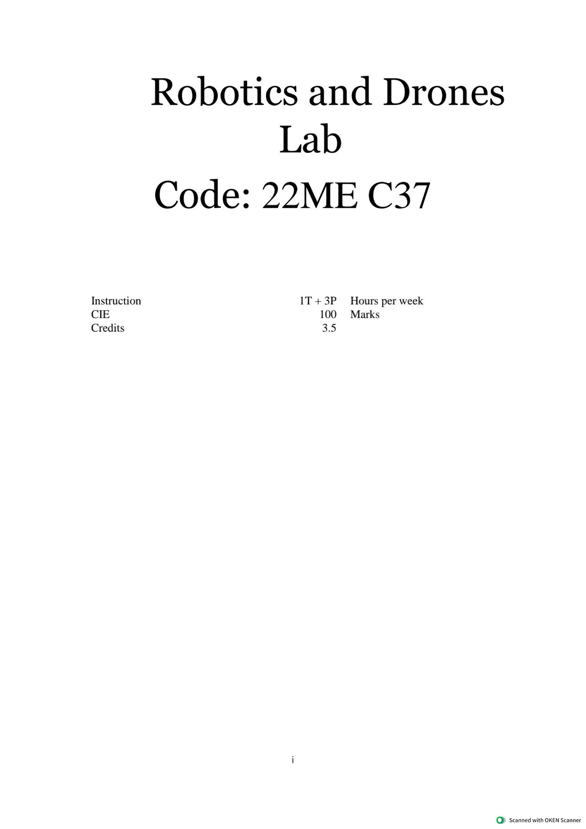 Robotics and Drones Lab Manual (22ME C37) - Practical Guide & Projects ...