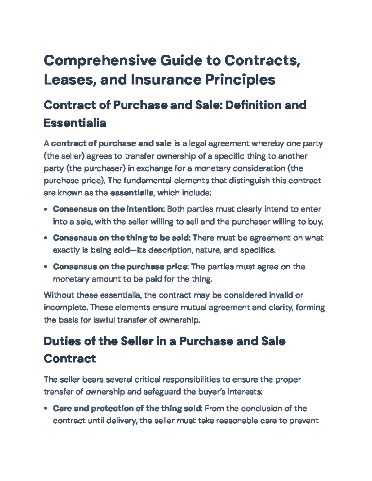 Comprehensive Guide to Contracts, Leases, and Insurance Essentials ...