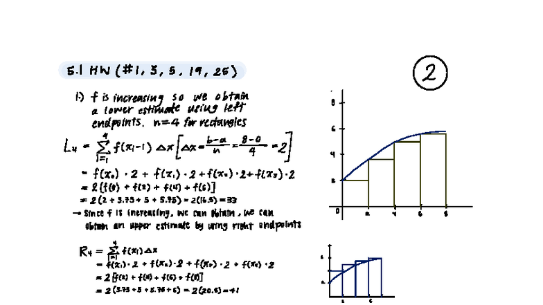 Week 14 HW: Riemann Sums and Upper Estimates in Calculus - Studocu