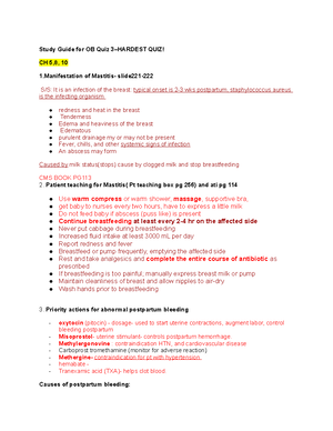 OB Quiz 1 Review: Key Concepts in Female Anatomy & Pregnancy - Studocu