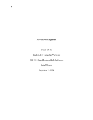 INT 220 Business Brief Milestone 1 - Daniel Olvera INT 220 Professor ...