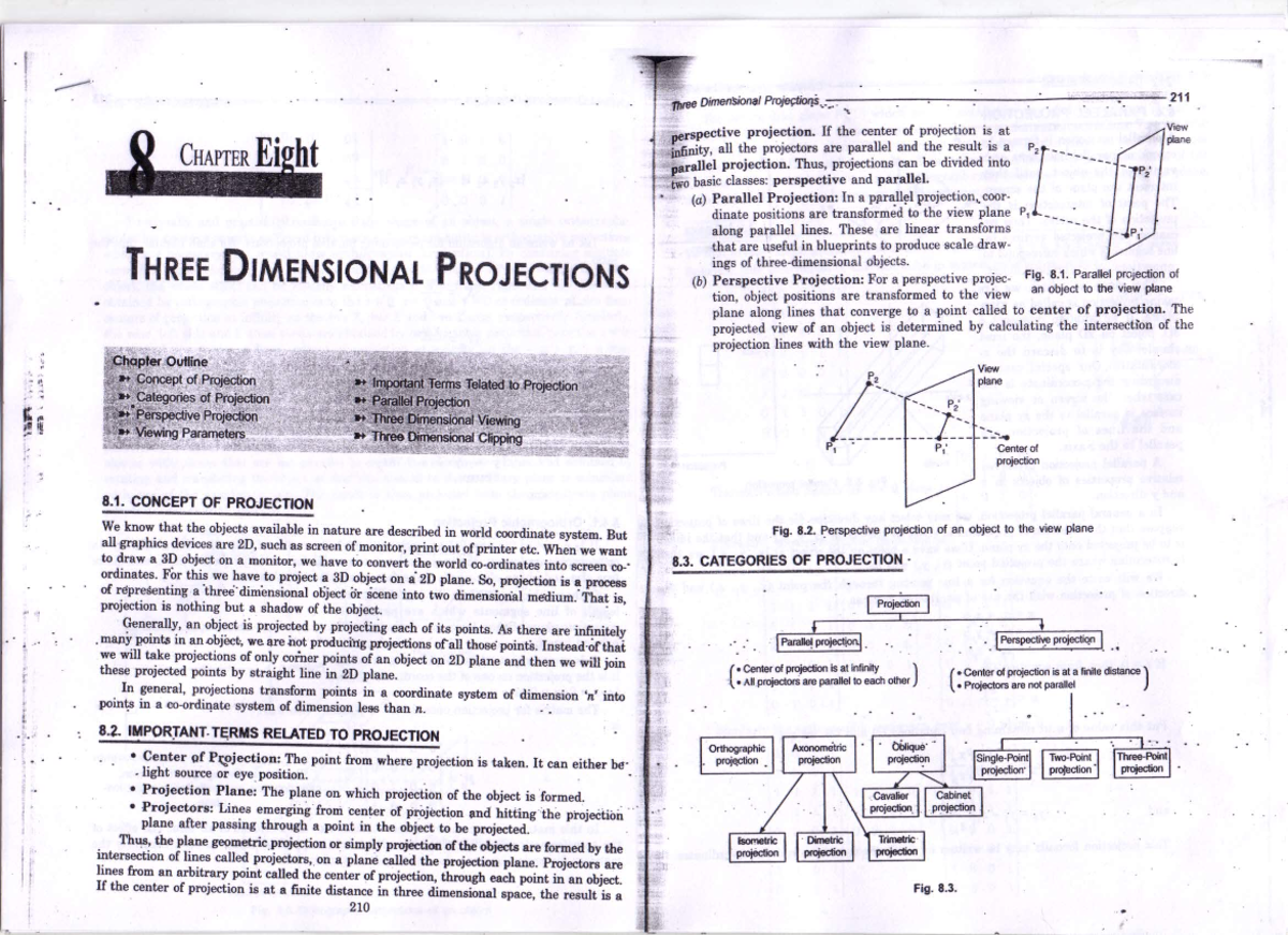 3D Projections - Computer Graphics (Chapter 8 Overview) - Studocu