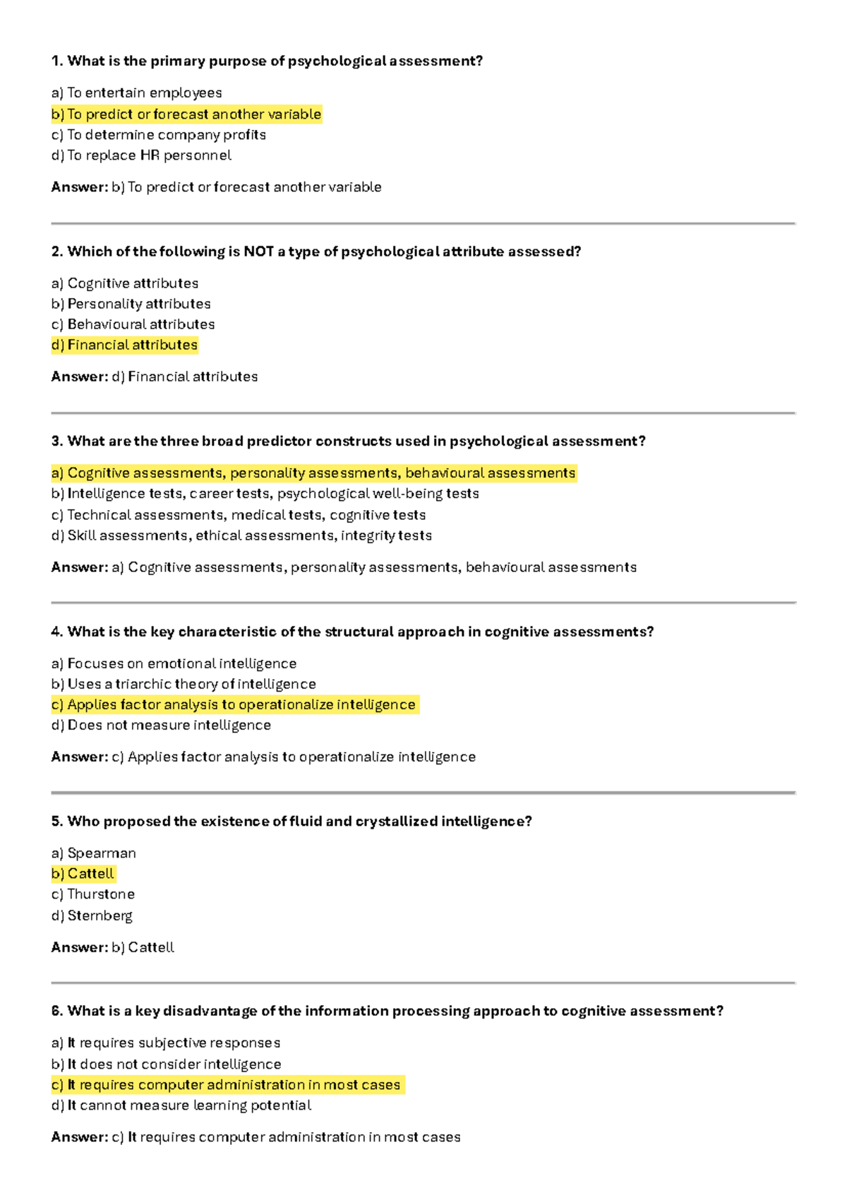 IPS LU 2 TUT Q - Psychological Assessment Tutorial Q&A - Studocu