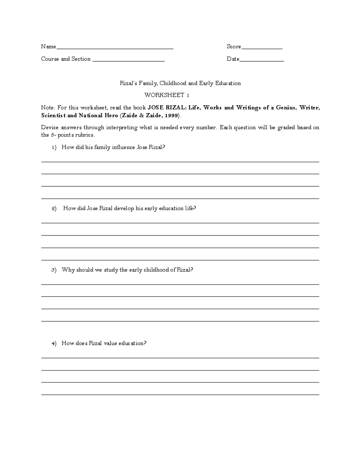 Chapter-3 - Chapter 3 Worksheet - Name ...