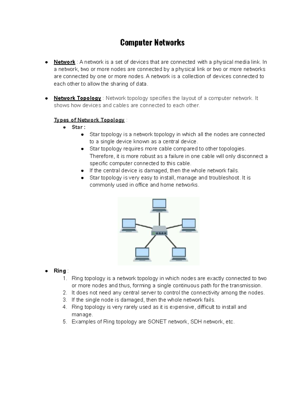 Computer Networks (CS101): Comprehensive Study Notes - Studocu
