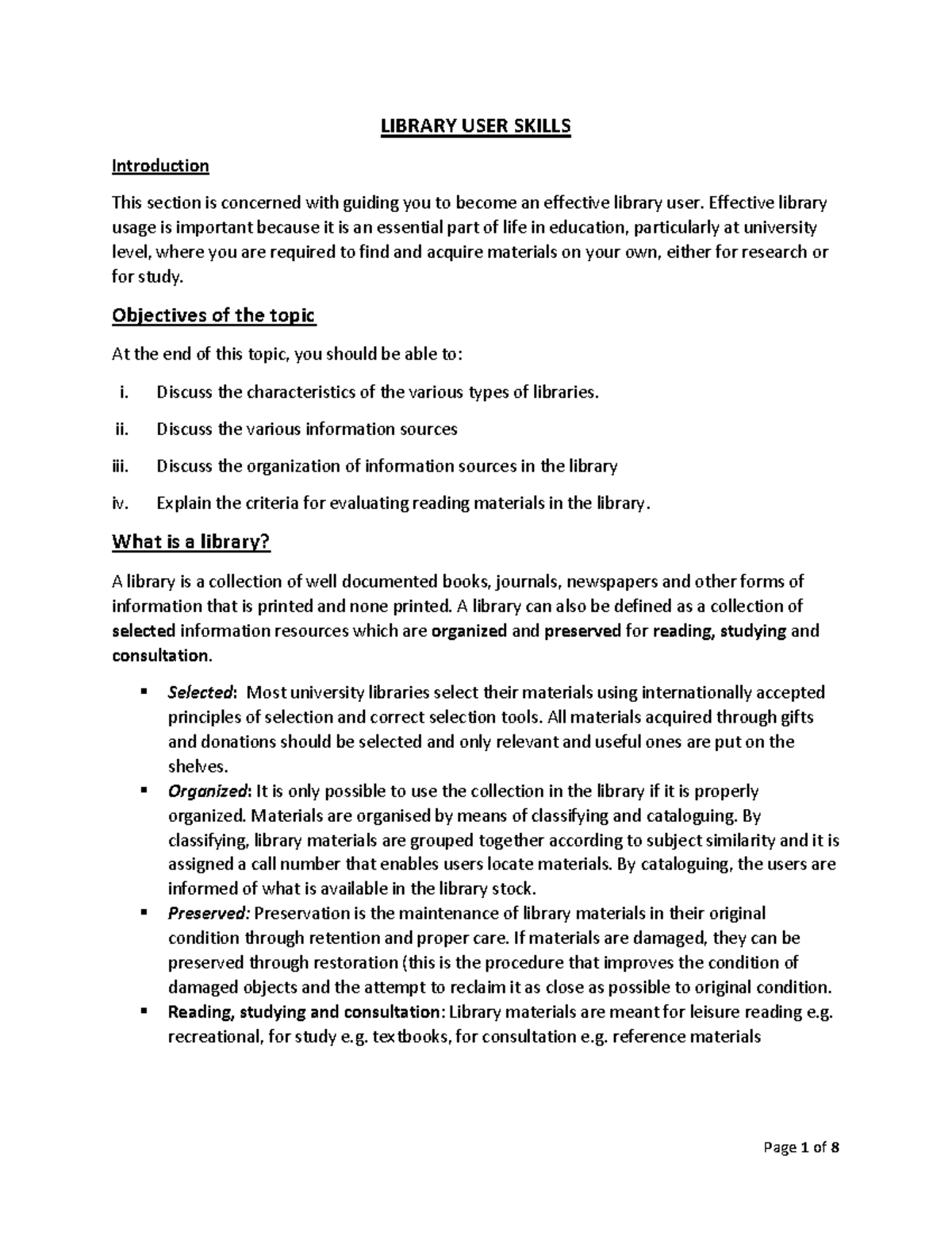 Library User Skills: A Guide to Effective Research and Study - Studocu