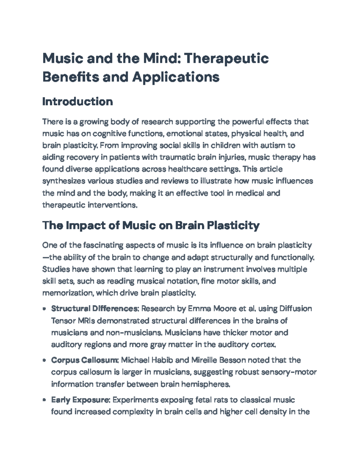 Music and the Mind: Therapeutic Benefits in Healthcare Settings - Music ...