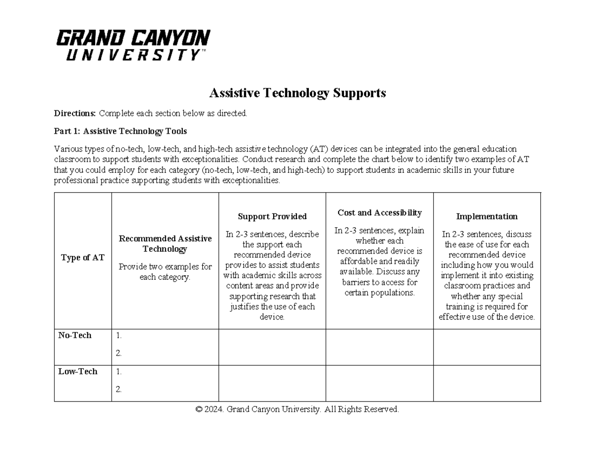 Assistive technology supports for students with exceptionalities: A ...