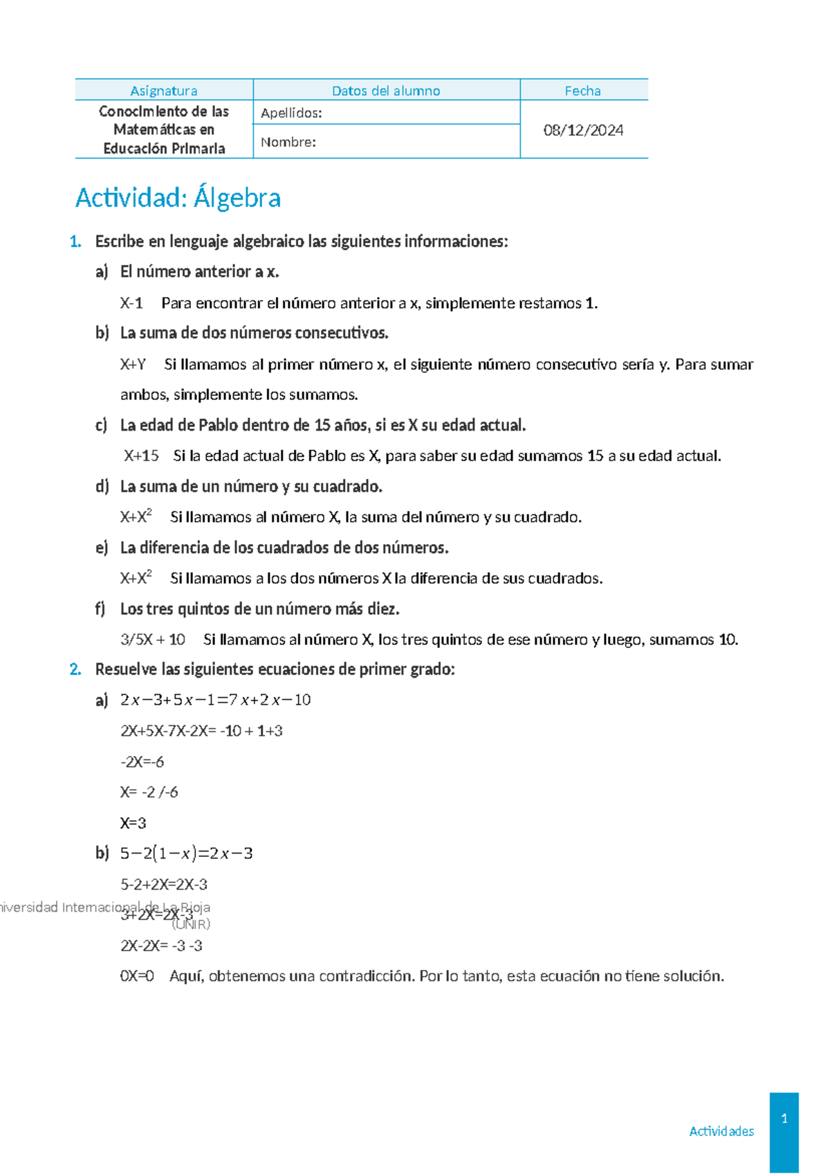 Álgebra Mates - (UNIR) Conocimiento de las Matemáticas en Educación ...
