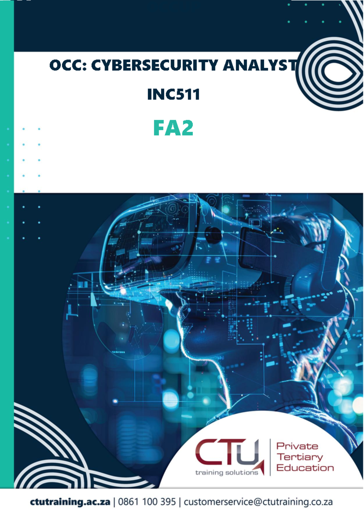 Introduction to Cybersecurity: INC511 FA2 Assessment Guide 2026V1 - Studocu