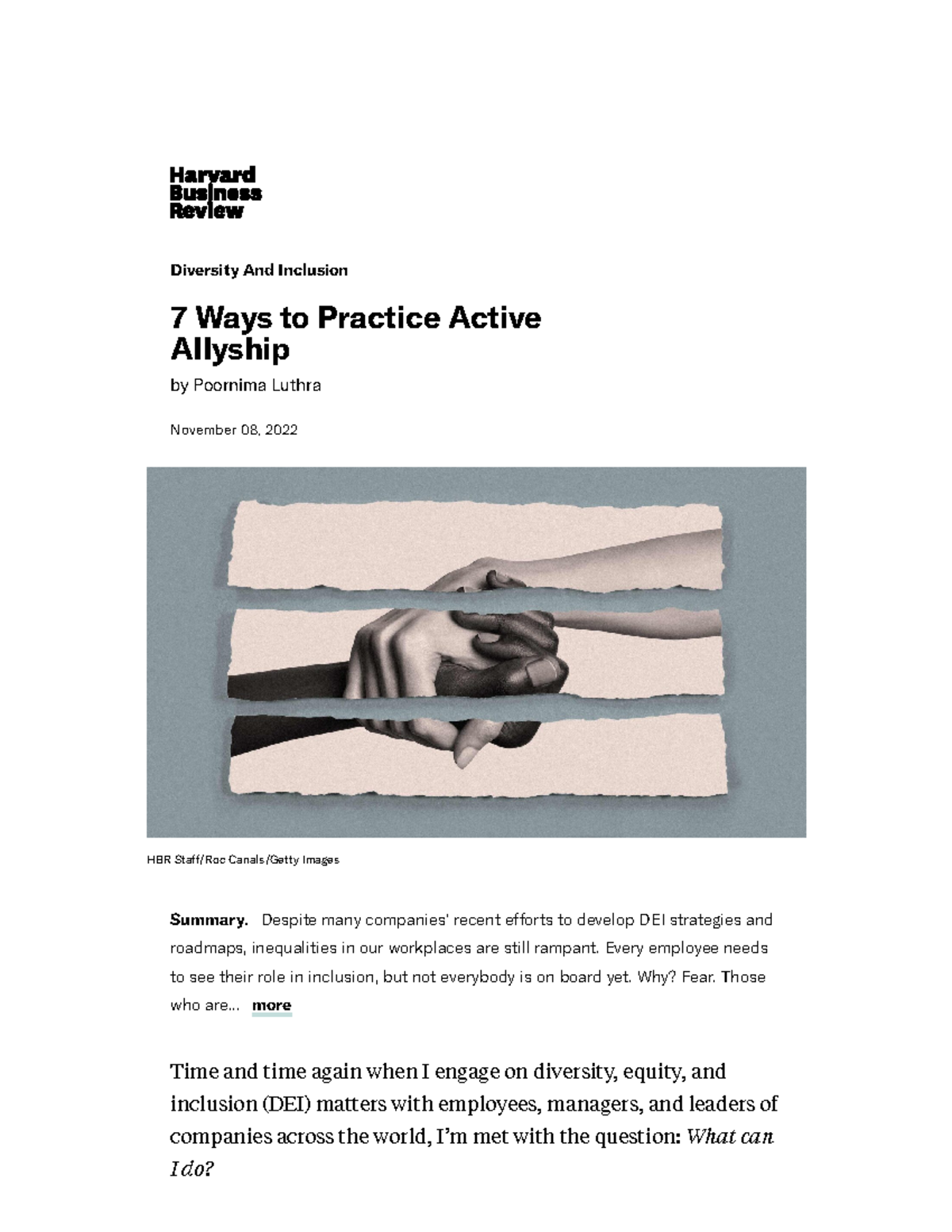7.7 ways to practice active allyship article - Diversity And Inclusion ...
