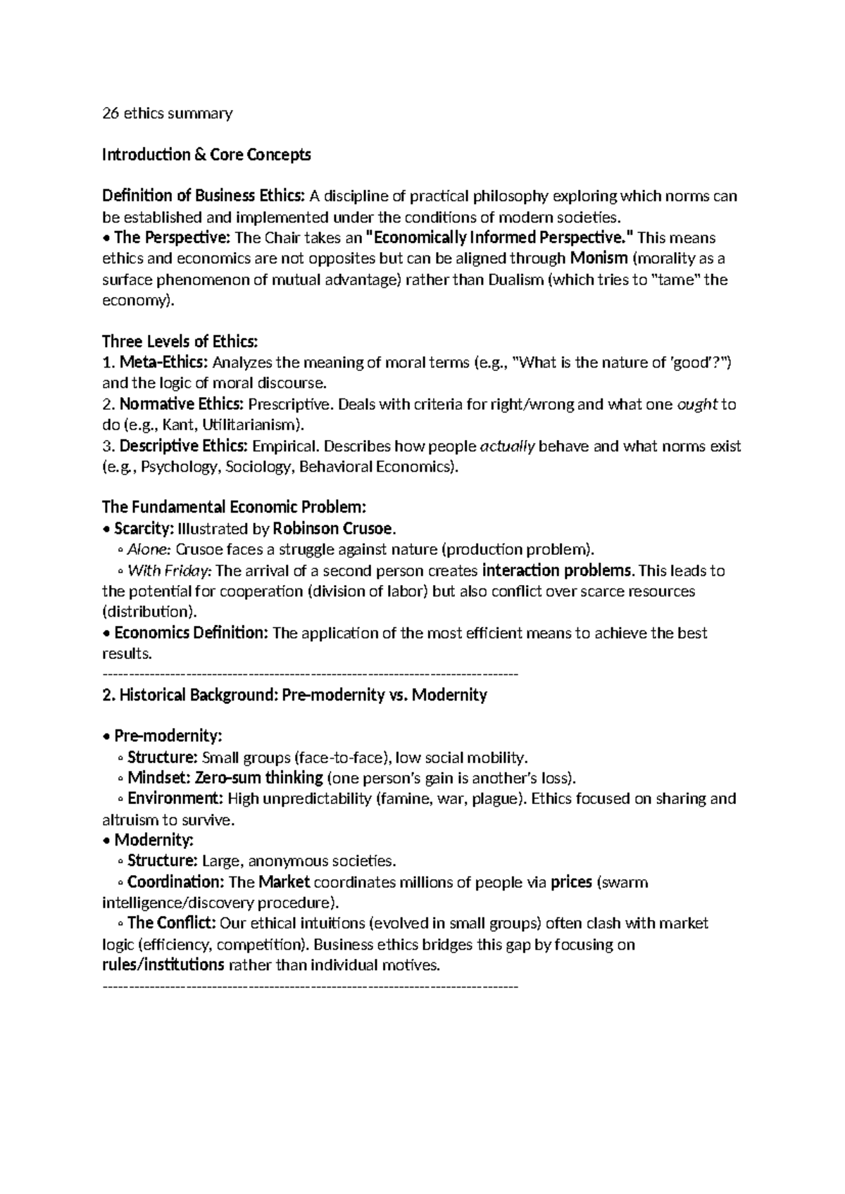 26 Ethics Summary: Key Concepts and Theories in Business Ethics - Studocu