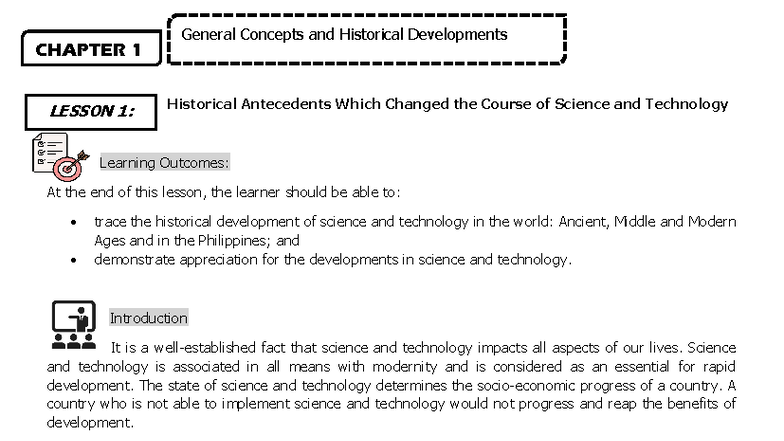 STS 101: Chapter 1 - Historical Developments in Science & Technology ...