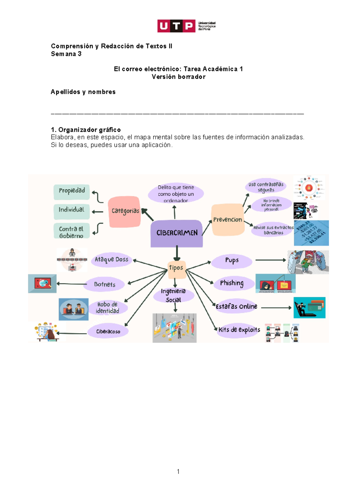 Semana 03 - Comprensión y Redacción de Textos II Tarea Académica 1 Borrador - Studocu