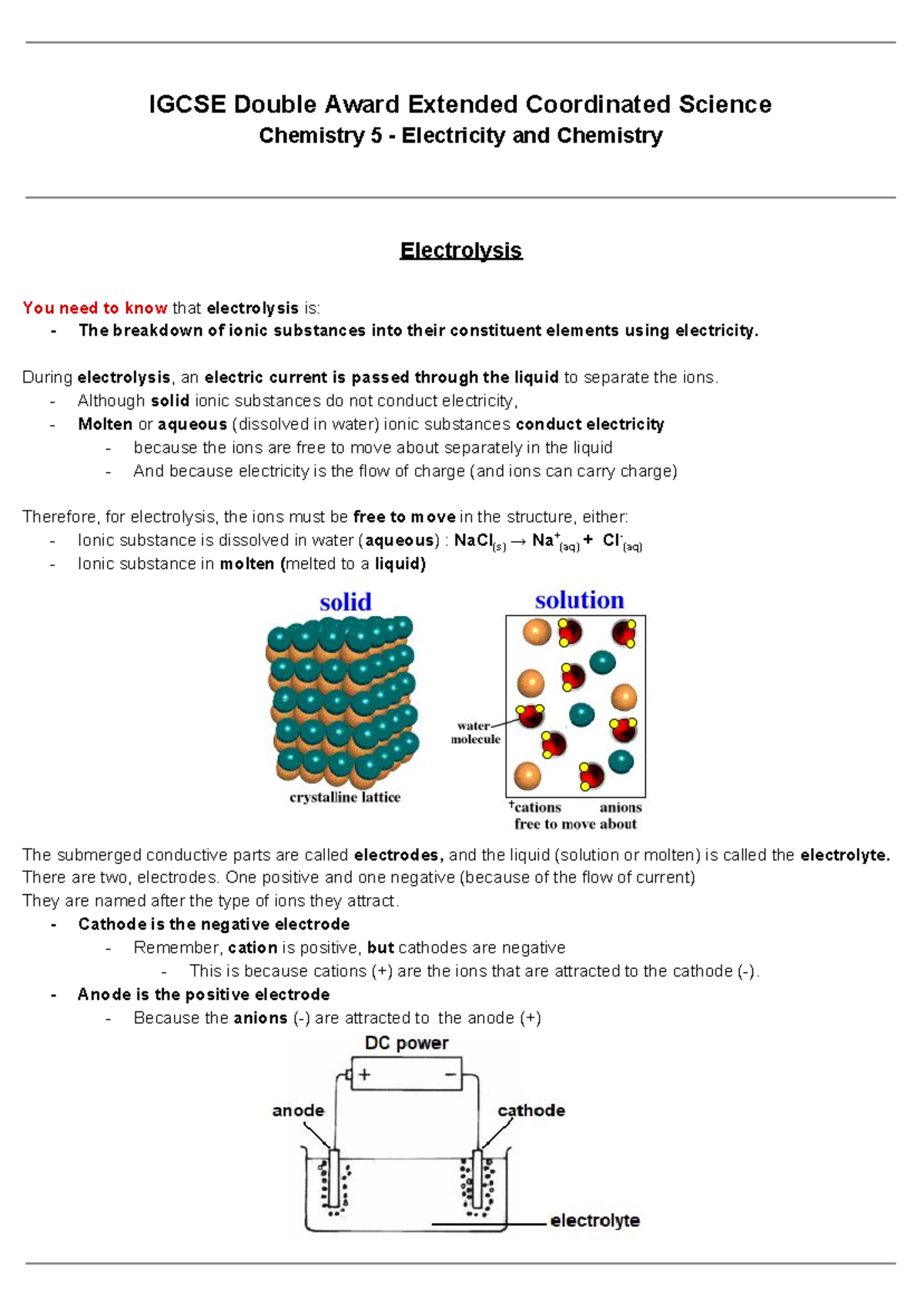 IGCSE Double Award Extended Coordinated Science Chemistry 5 ...