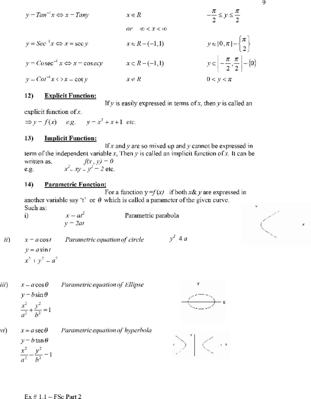 Math notes - solved problems - X E R rsys cosecy X E R 12) Explicit ...