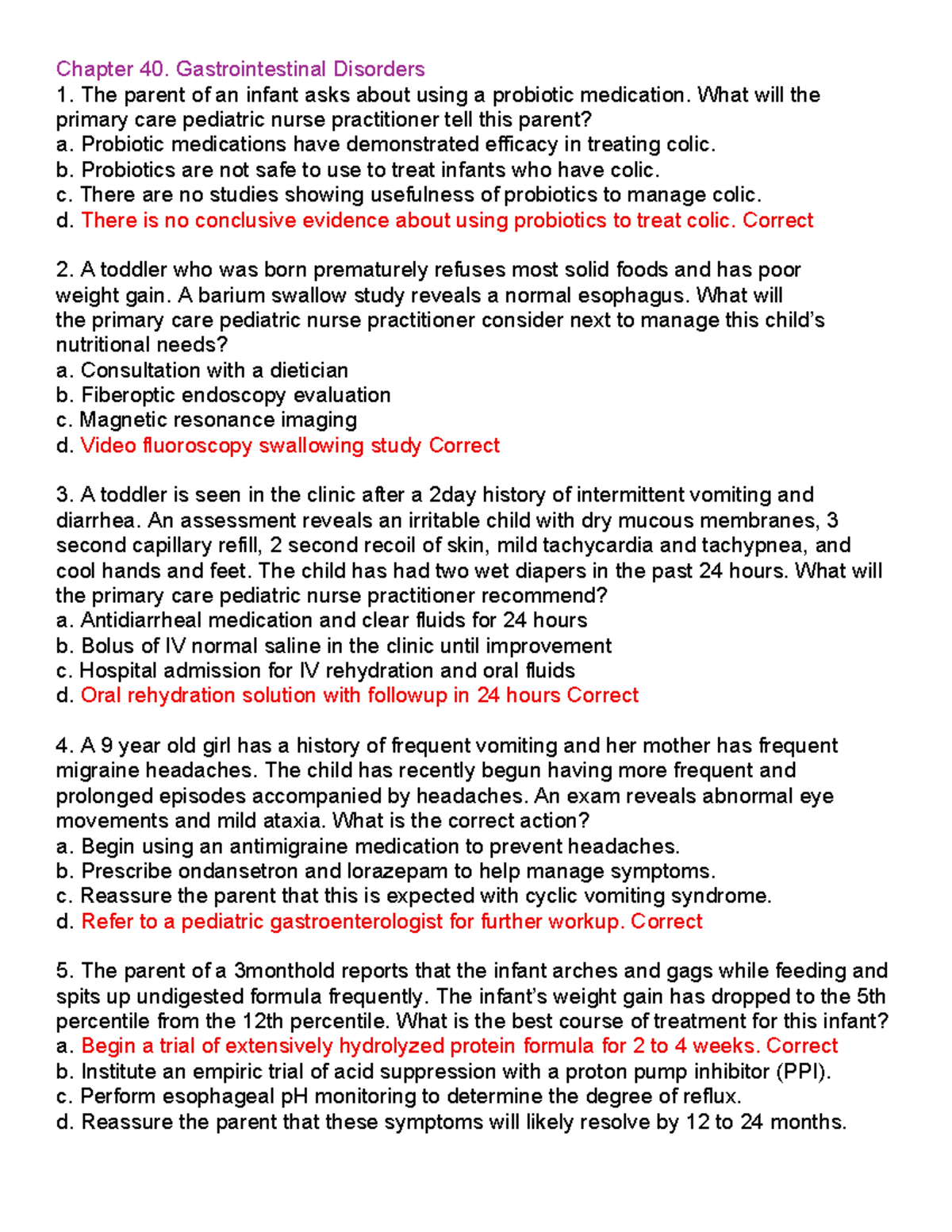 AP3 Exam 2 Practice Questions: Gastrointestinal, Genitourinary ...