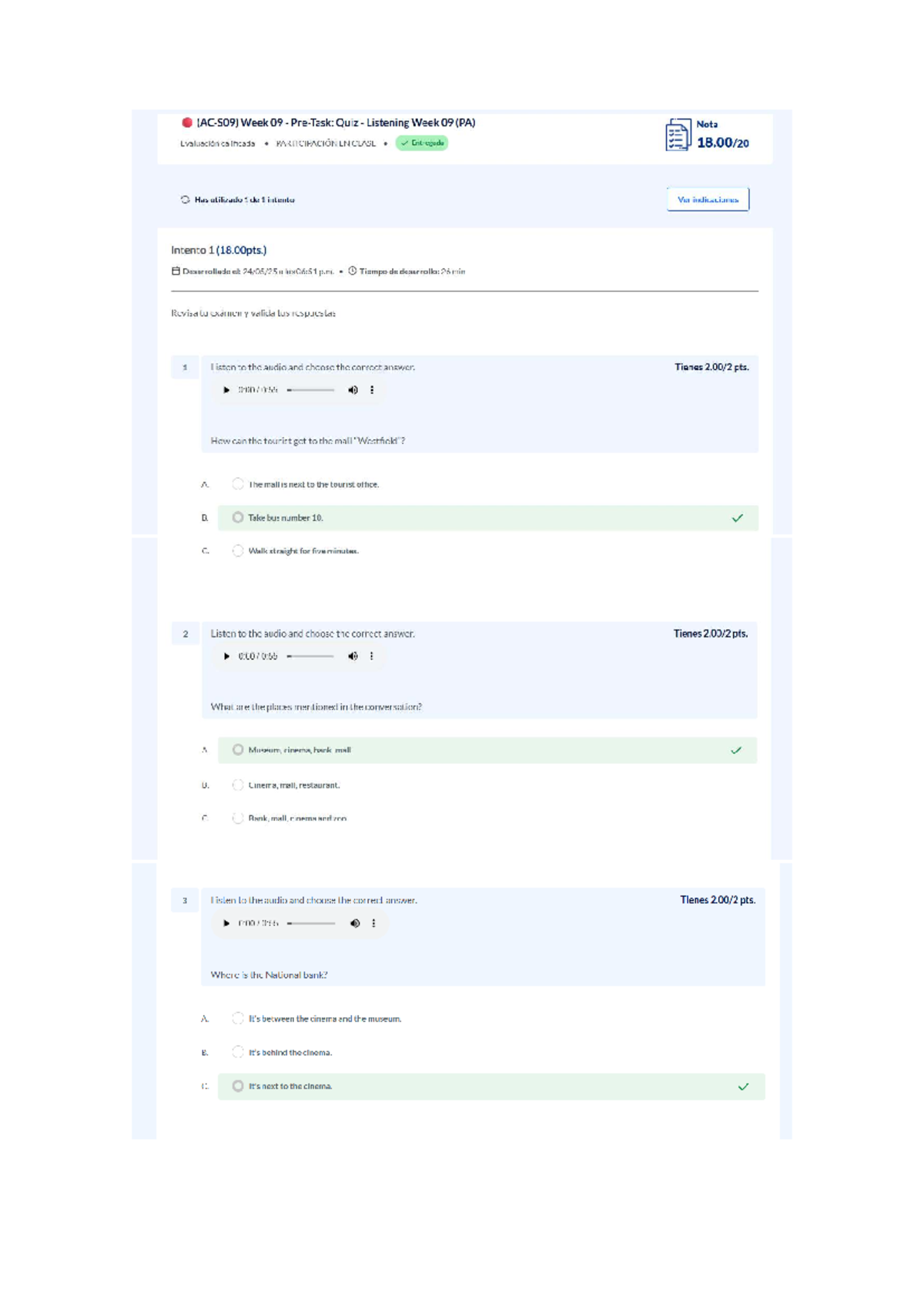 (AC-S09) Week 09 Quiz - Listening Comprehension Evaluation - Studocu