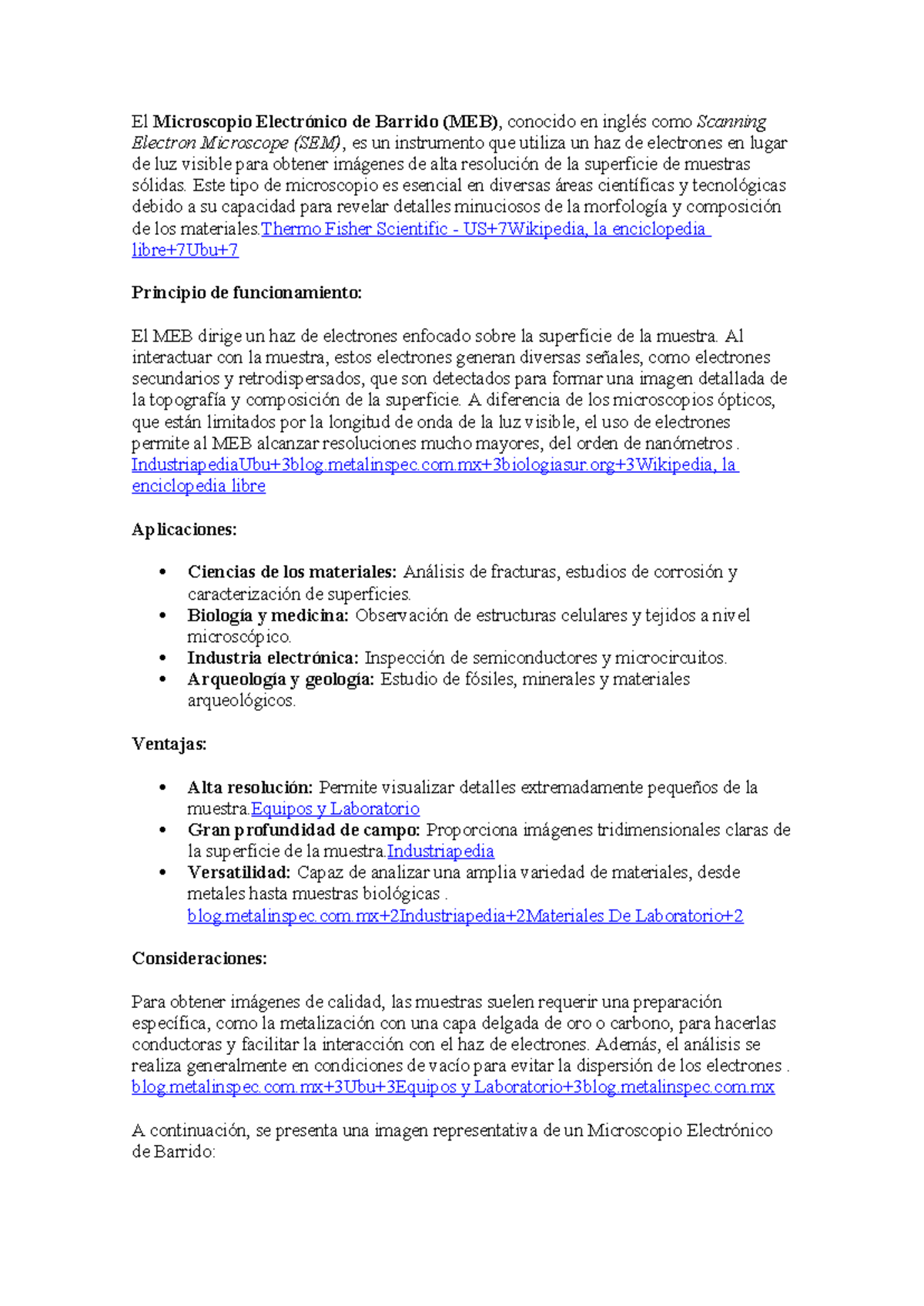 El Microscopio Electrónico de Barrido - El Microscopio Electrónico de ...