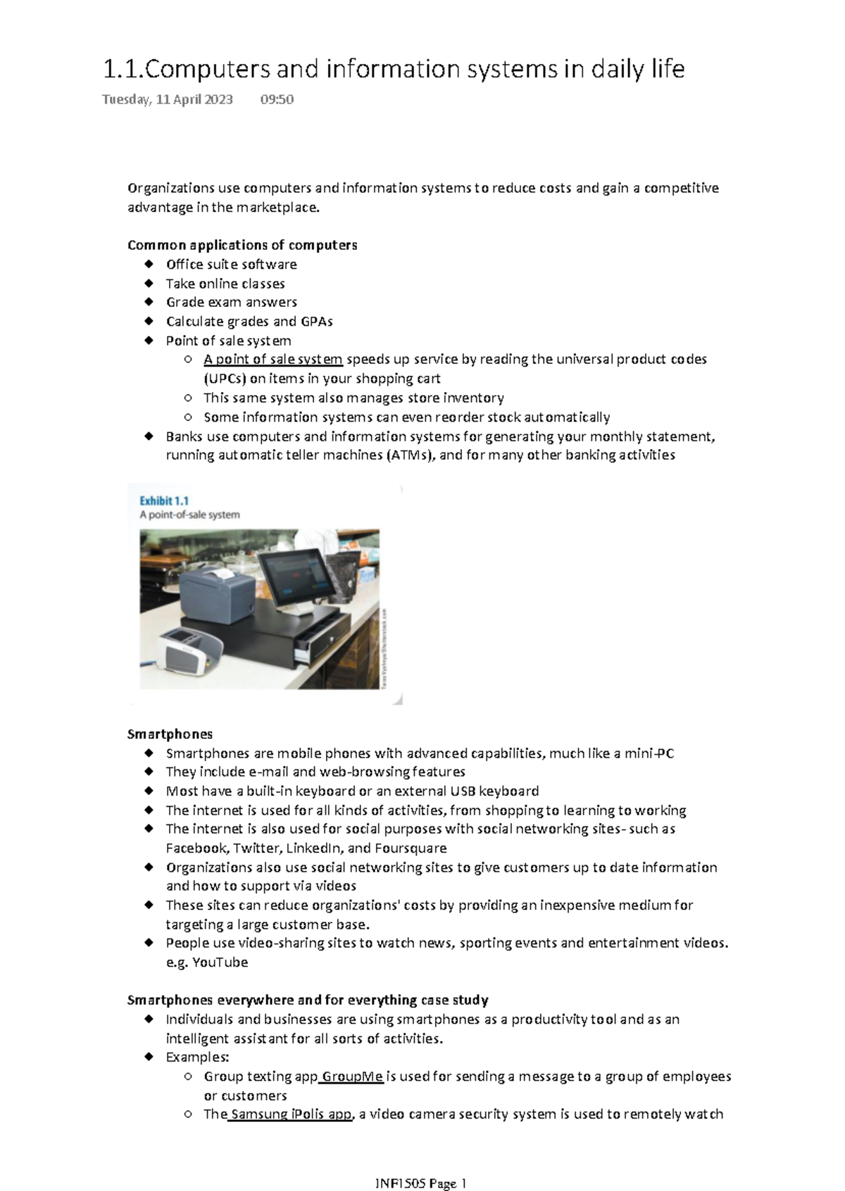 INF1505: Computers & Information Systems in Everyday Life - Studocu