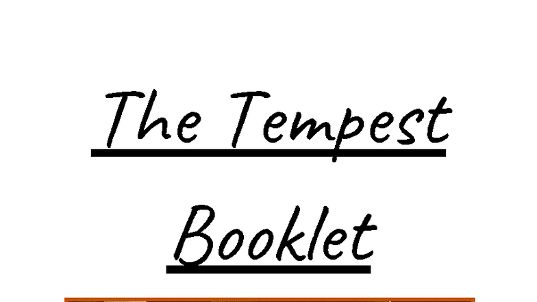 The Tempest Booklet: Analysis of Act 1, Scene 1 in Shakespeare's Play ...