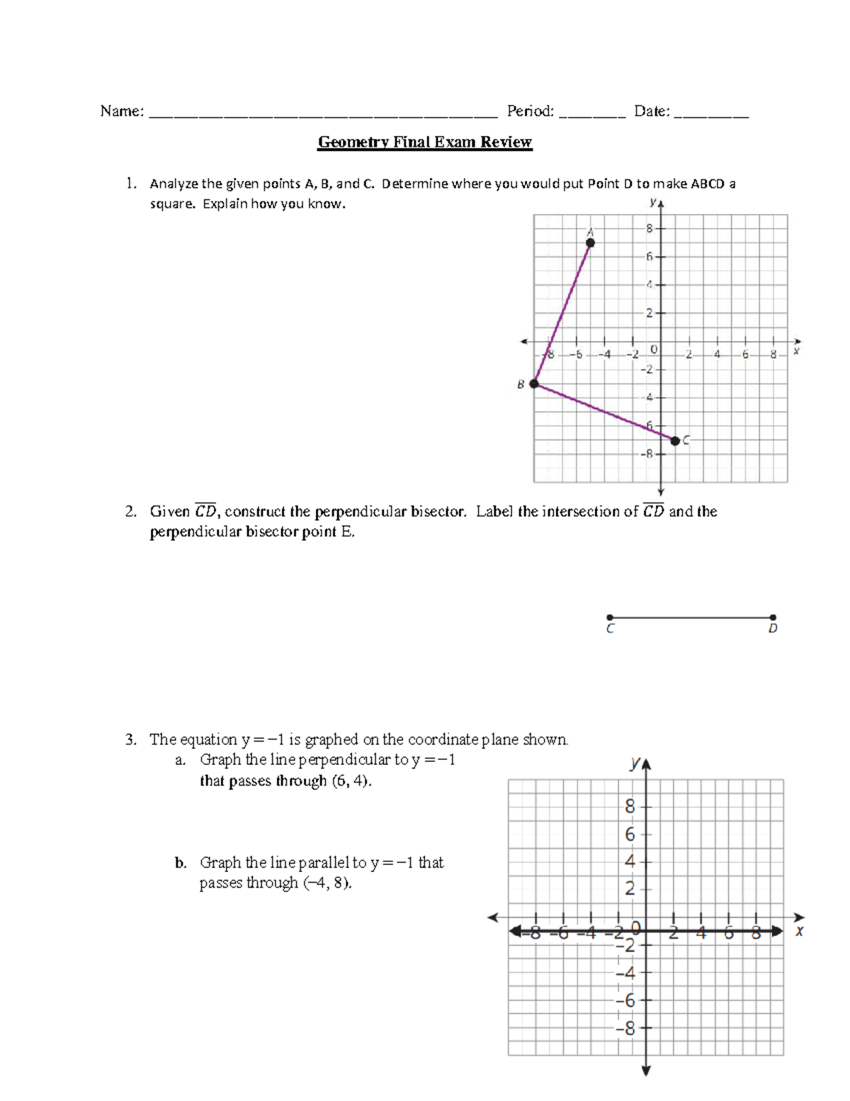 Geometry 101: Final Exam Review - Key Concepts & Practice Problems - Studocu