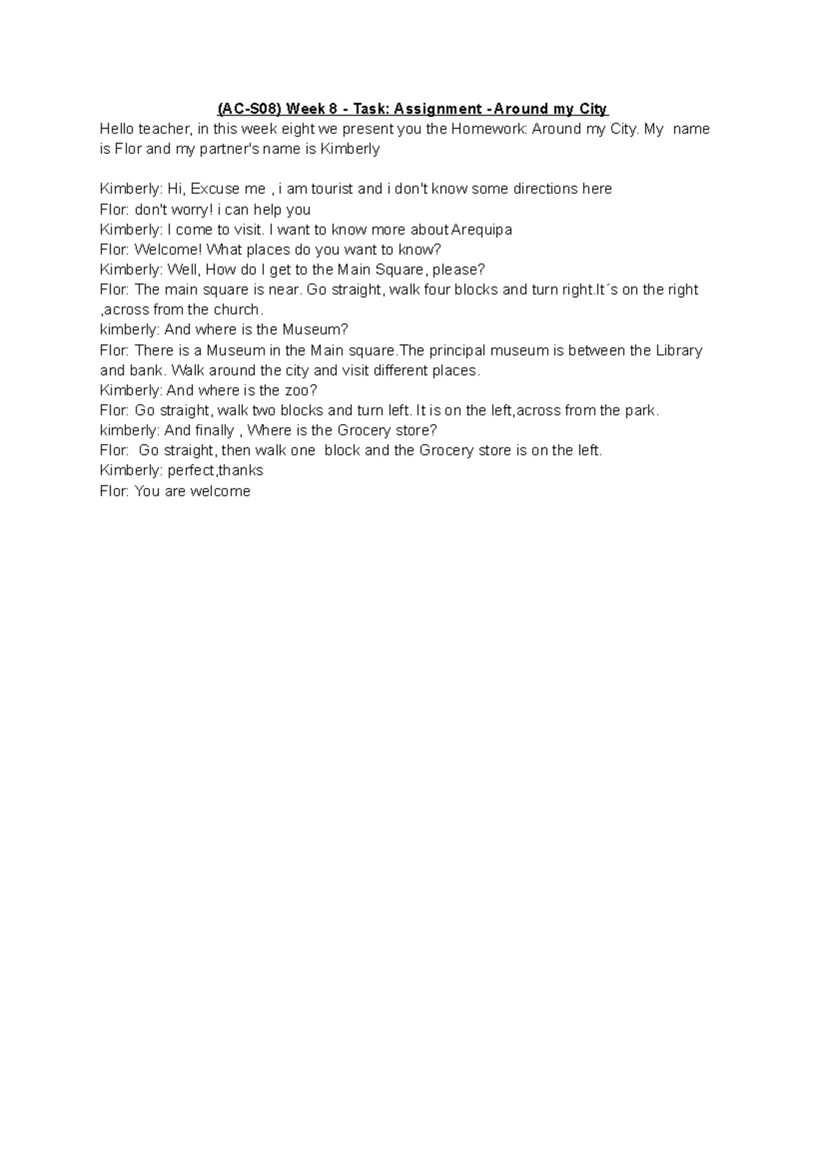 Semana 12 Ingles - (AC-S12) Week 12 - Task: Assignment – What's their ...