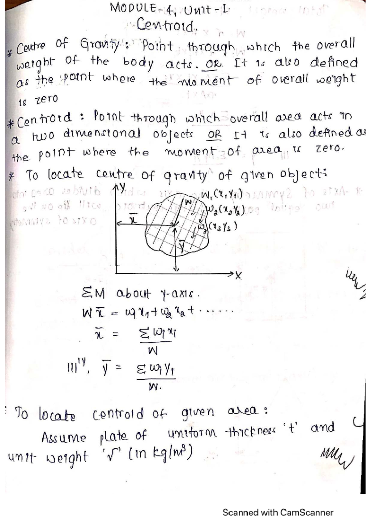 MODULE 4: Understanding Centroids in 2D Objects - Studocu