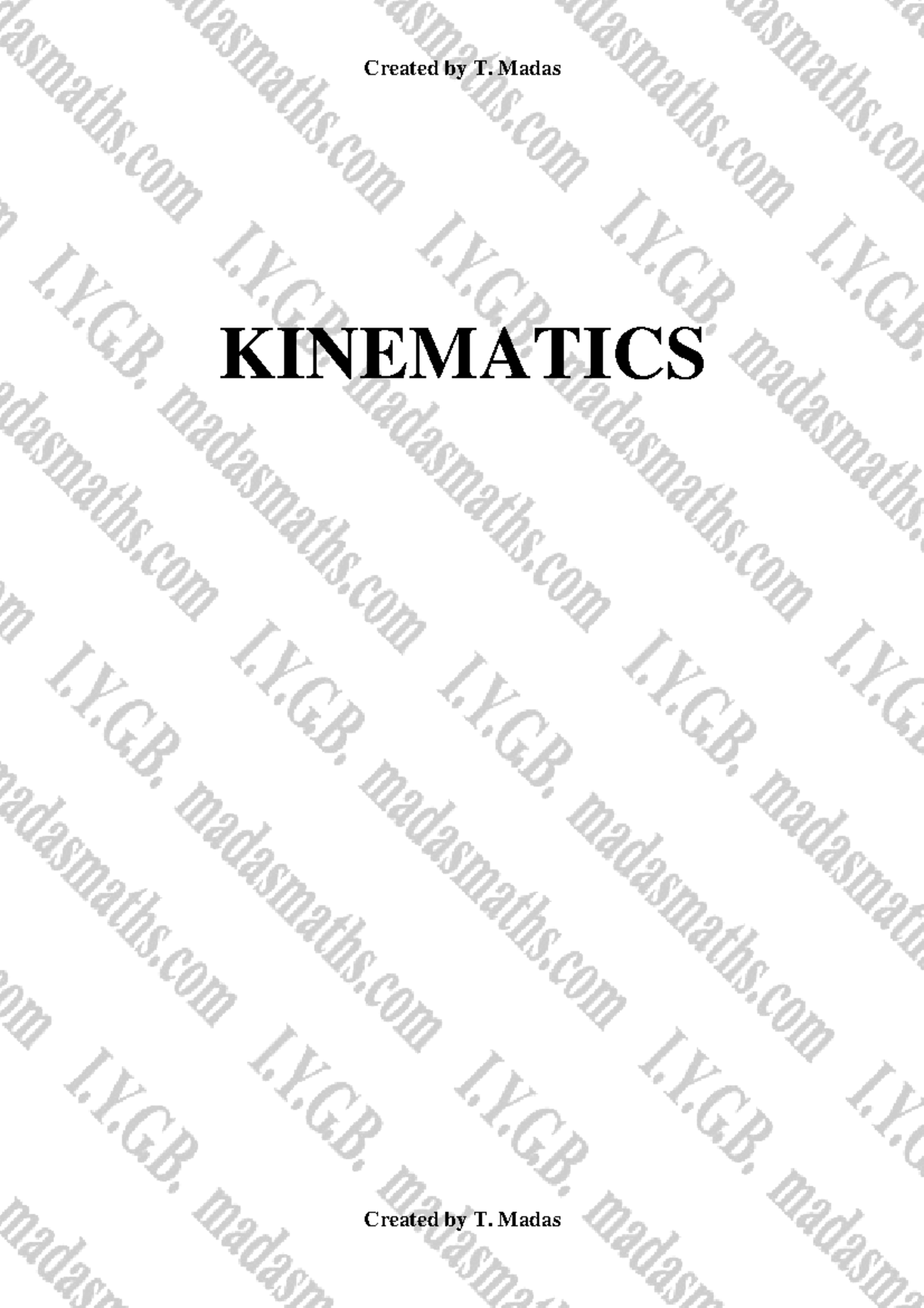 M1 kinematics - Do your thing - KINEMATICS HORIZONTAL KINEMATICS (Basic ...