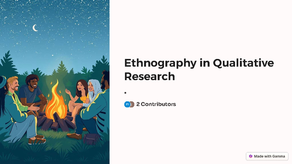Ethnography in Qualitative Research: A Comprehensive Guide - Studocu