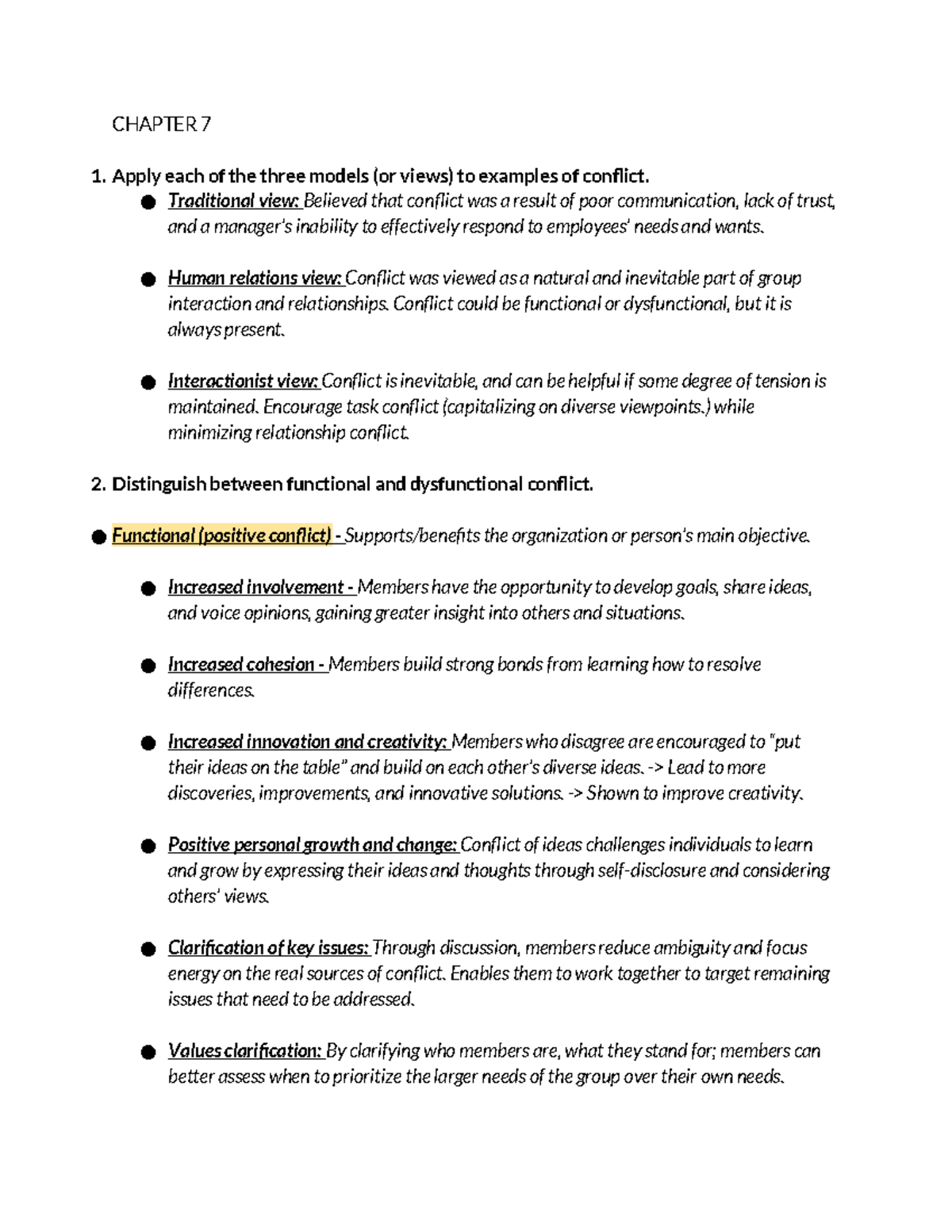 Human Communications CH.7 Study Guide - CHAPTER 7 Apply each of the ...