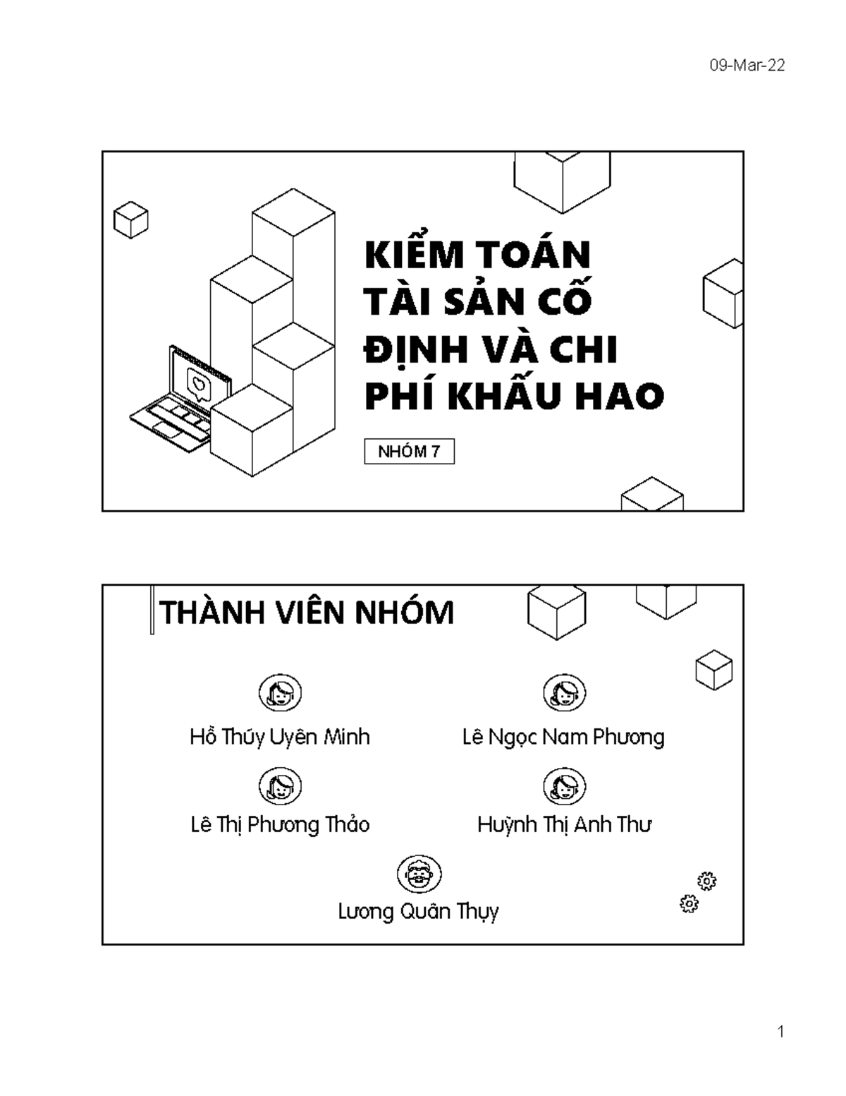 Nhom 7 - Slides Kiem toan TSCD va Chi phi khau hao - KIỂM TOÁN TÀI SẢN CỐ ĐỊNH VÀ CHI PHÍ KHẤU ...