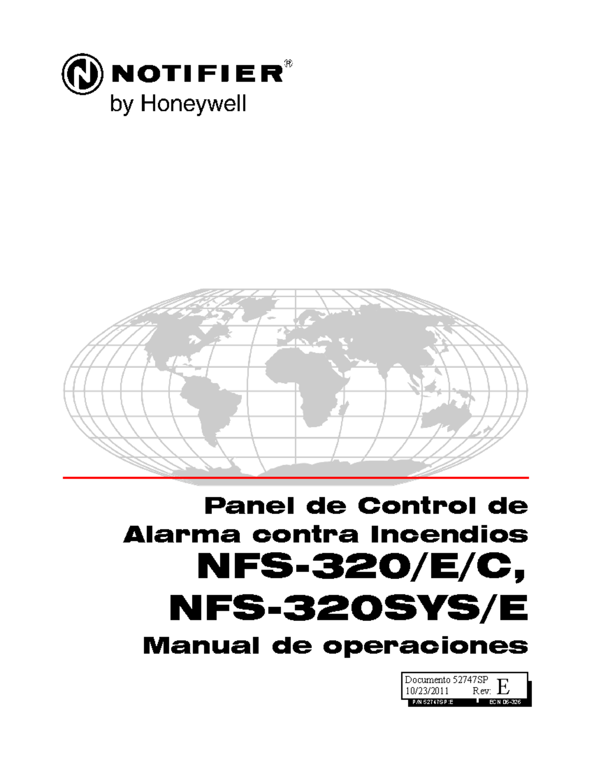 Manual de Operación NFS-320E (52747 SP) - Panel de Control de Alarma ...