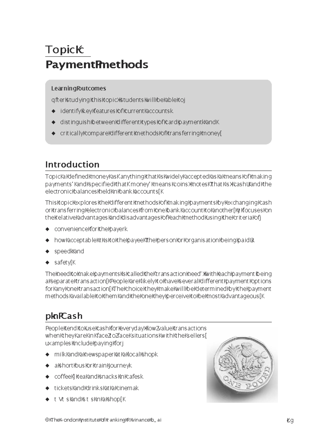 Ce FS Unit 1 Topic 3: Payment Methods Overview and Analysis - Studocu
