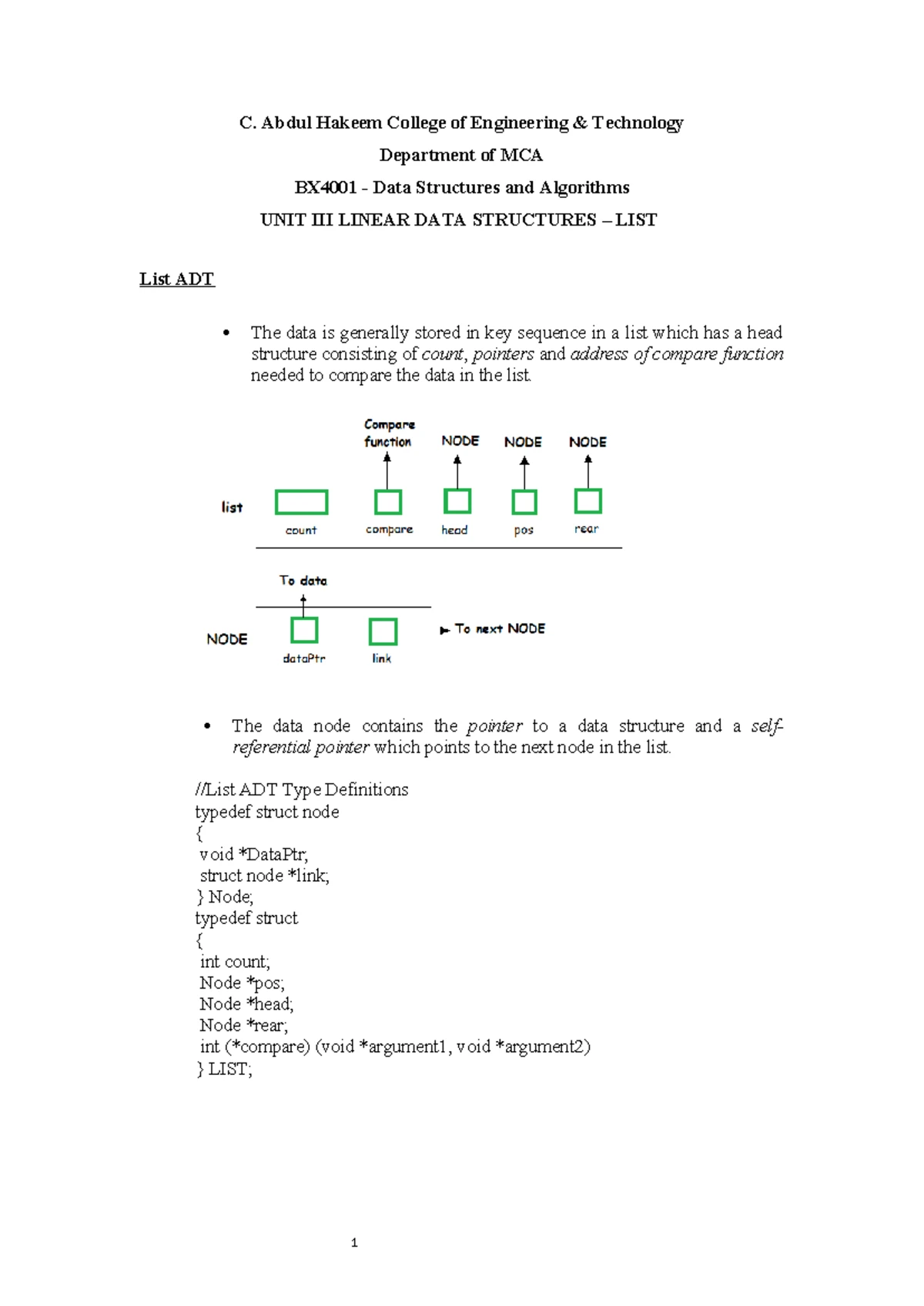 ADSA-1 - Advanced Data Structures & Algorithms Overview - Studocu